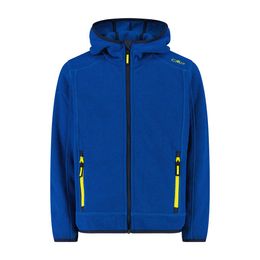 CMP Jungen Strickfleecejacke, blau, Gr. 128, Strick, Obermaterial: 100% Polyester, Jacken, Wärmend & Atmungsaktiv & Schnell trocknend & für Kinder