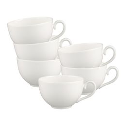 Villeroy & Boch VILLEROY & BOCH Tasse "Cappuccinotassen White Pearl 310 ml wei&szlig;", wei&szlig;, Trinkgef&auml;&szlig;e