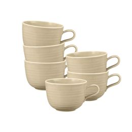 Seltmann Weiden Tasse "Milchkaffeetassen Terra 400 ml 6er Set", 6 tlg., beige, Trinkgef&auml;&szlig;e