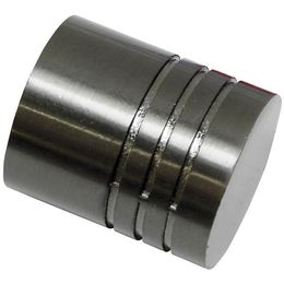 Gardinenstangen-Endst&uuml;ck Gardinia, B:2cm, grau, Gardinenstangenendst&uuml;cke, "Zylinder", Serie Einzelprogramm Chicago &Oslash; 20 mm