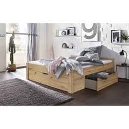 Bett Rauch, B:165cm H:60cm L:207cm, braun, Schlafzimmer, Betten, "Scala", mit Schubk&auml;sten in 3 Varianten