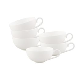 Villeroy & Boch VILLEROY & BOCH Tasse "Teetassen Royal 120 ml 6er Set weiß", weiß, Trinkgefäße