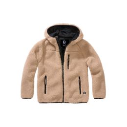 Brandit M&auml;dchen Allwetterjacke "Brandit Damen Kids Teddyfleecejacket Hood"camel, Gr. 134, unifarben, 100% Polyester, Jacken