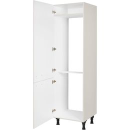 K&uuml;hlmodul Nobilia, B:60cm H:216,6cm T:58,3cm, grau, Schr&auml;nke, ""Flash", f&uuml;r ein K&uuml;hl- und Gefrierschrank, Ausrichtung w&auml;hlbar", vormontiert,