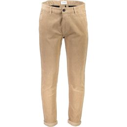 LINDBERGH Herren Chinohose, beige, Gr. S, unifarben, Cord, Obermaterial: 98% Baumwolle, 2% Elasthan, Hosen, mit weichem Cordstoff