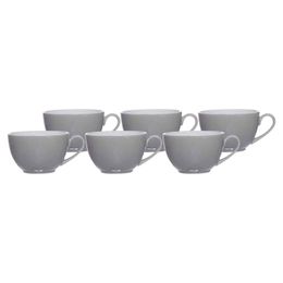 Ritzenhoff & Breker Tasse "Kaffeetassen Doppio 200 ml 6er Set", grau, RITZENHOFF & BREKER, Trinkgefäße