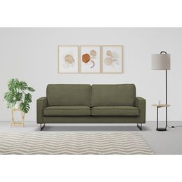 2-Sitzer Home Affaire, B:166cm H:85cm T:97cm, gr&uuml;n, Luxus-Microfaser (100% Polyester);Cord (92% Polyester, 8% Polyamide), Sofas, "Pinto, 166 cm,