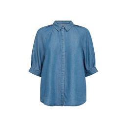 soyaconcept Damen Langarmhemd "Soya Concept Shirt SC-LIV 50"2250 medium blau, Gr. S, Obermaterial: 100% Lyocell, Hemden
