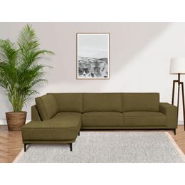 Ecksofa OTTO HOME, B:289cm H:85cm T:210cm, gelb, 90%Polyester, 10% Nylon, Wohnzimmer, Sofas, "Casina", mit abgerundeter Ottomane, in einem weichen
