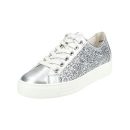 Paul Green Damen Sneaker "Paul Green Sneaker Leder/Textil", Gr. 37,5, silber, Leder, Textil, Schuhe