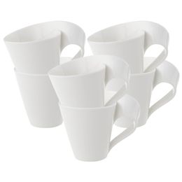 Villeroy & Boch VILLEROY & BOCH Tasse "Kaffeetassen NewWave 200 ml 6er Set wei&szlig;", wei&szlig;, Trinkgef&auml;&szlig;e
