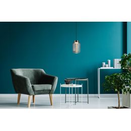 Globo LIGHTING H&auml;ngeleuchte "FLUORO", &Oslash; 15cm H: 150cm, 1 Stk., schwarz, Wohnzimmer, Leuchten, H&auml;ngelampe Glas rauchfarben elegant Acryl mit Luftblasen