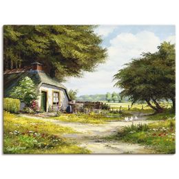 Leinwandbild Artland, B:80cm H:60cm, gr&uuml;n, Leinwand, Wohnzimmer, Bilder, "Bauernhaus", als Leinwandbild, Poster in verschied. Gr&ouml;&szlig;en