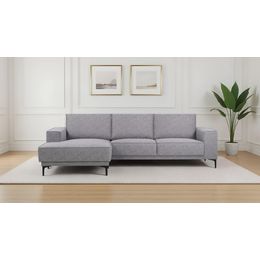 Ecksofa OTTO HOME, B:280cm H:85cm T:152cm, grau, Struktur weich (100% Polyester);Luxus-Microfaser (100% Polyester);Webstoff (100% Polyester),