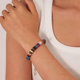 Firetti Damen Armband "Schmuck Geschenk Edelstahl Armschmuck Ankerkettengliederung Regenbogen", 23,5cm, Edelstahl, bunt, Edelstahl, Armb&auml;nder, mit
