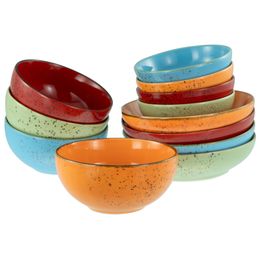 Creatable Schale "Nature Collection, Bowl Set 12-tlg", orange, Sch&uuml;sseln, Handwerklicher Look, Vintage