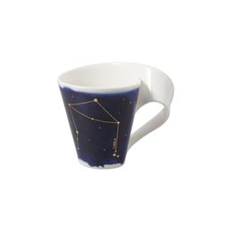 Villeroy & Boch VILLEROY & BOCH Tasse "Tasse Waage NewWave Stars 300 ml wei&szlig;-blau", wei&szlig;, Trinkgef&auml;&szlig;e