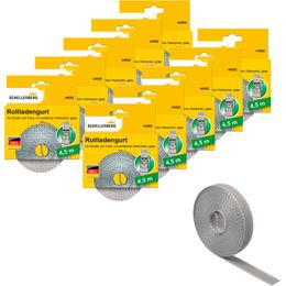 Schellenberg Rollladengurt "Mini 14 mm, 4,5 m, zur Bedienung eines Rollladens mit Gurtwickler", B/L: 1,4cm x 450cm, 10 Stk., grau, Seile, Gurtband in