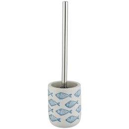 WC-Garnitur Wenko, B:10cm H:40cm L:10cm, beige, Keramik, Reinigungsb&uuml;rsten, "Aquamarin", aus Keramik