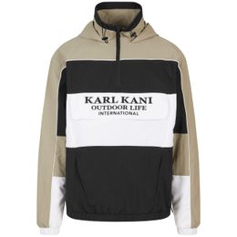 Karl Kani Damen Windbreaker "Karl Kani Herren KU241-006-2 Karl Kani Woven Retro Windbreaker"olive, schwarz, wei&szlig;, Gr. XS, mehrfarbig, 100% Polyamid,