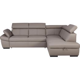 Ecksofa, B:268cm H:77cm T:204cm, beige, exxpo - SOFA FASHION, NaturLeder;Primabelle-Microfaser (100% Polyester);Luxus-Kunstleder, Wohnzimmer, Sofas,