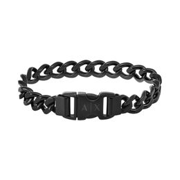 Armani Exchange Kinder Armband "Schmuck Geschenk Edelstahl Nylon Armschmuck", 19,8cm, Edelstahl Nylon, schwarz, Edelstahl, Nylon, Armbänder