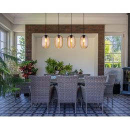 Globo LIGHTING H&auml;ngeleuchte "JEFREY", H: 120cm, 1 Stk., braun, Wohnzimmer, Leuchten, H&auml;ngelampe Esszimmer-Leuchte Esstischleuchte Wohnzimmer