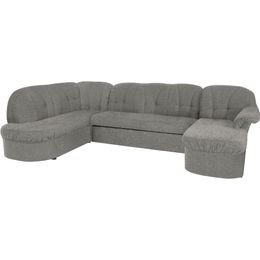 Wohnlandschaft DOMO collection, B:292cm H:82cm T:180cm, grau, 100% Polyester, Sofas, "Pegnitz, zeitlos&modern, elegante Rückensteppung, Breite 292cm,