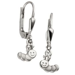 Paar Ohrh&auml;nger Jobo "Ohrringe Kinderohrringe Raupe 20 mm", silber 925, Ohrringe, Jungen, Silber 925 (Sterlingsilber)