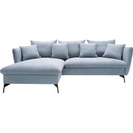 Ecksofa OTTO HOME, B:258cm H:91cm, blau, 100% Polyester;PU-Schaum und Nosag-Federung.;Federung Ottoman : 12 x Feder Type B 1650mm;Ferderung 2 Sitzer: