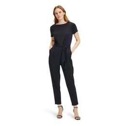 Betty Barclay Damen Overall "Damen Jumpsuit mit Eingrifftaschen", blau, Gr. 46, Obermaterial: 95% Polyester, 5% Elasthan., Overalls, Form