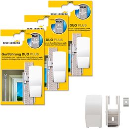 Schellenberg Rollladen-Gurtf&uuml;hrung "Duo Plus f&uuml;r das Rollladensystem Maxi", B: 3,8cm, 3 Stk., wei&szlig;, Seilf&uuml;hrungen, inkl. Blende, Zugluftdichtung und