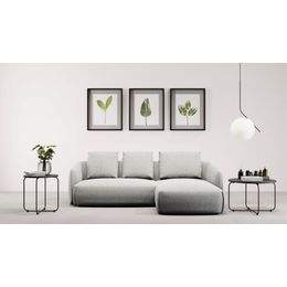 Ecksofa Trendmanufaktur, B:232cm H:87cm T:167cm, grau, 100% Polyester, Wohnzimmer, Sofas, "Shawn elegantes Designsofa, Breite 232cm, L-Form", bequem,