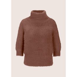 Madeleine Mode MADELEINE Damen Longpullover "Pullover Weicher Strick mit Ballon&auml;rmeln"espresso, Gr. 40, Obermaterial: 79% Polyamid PA. 11% Viskose CV. 8% Schurwolle