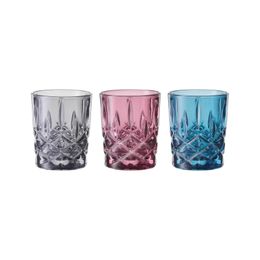 Nachtmann Schnapsglas "Stamper Vintage Colors Noblesse 55 ml 3er Set bunt", bunt, Trinkgefäße