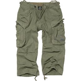Brandit Herren Stoffhose "Brandit Herren Industry Vintage Cargo 3/4 Shorts"olive, Gr. L, unifarben, 100% Baumwolle, Hosen
