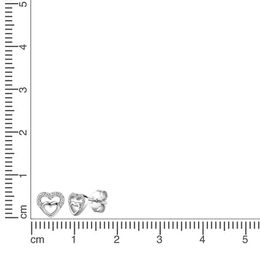 ZEEme Kinder Paar Ohrstecker "925/- Sterling Silber Zirkonia wei&szlig;", one-size, Silber 925 (Sterlingsilber), silber, Silber 925 (Sterlingsilber),