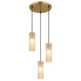 Globo LIGHTING H&auml;ngeleuchte "KAROLO", &Oslash; 35cm H: 120cm, 1 Stk.goldfarben, Esszimmer, Leuchten, H&auml;ngelampe Esszimmer-Leuchte Esstischleuchte Wohnzimmer