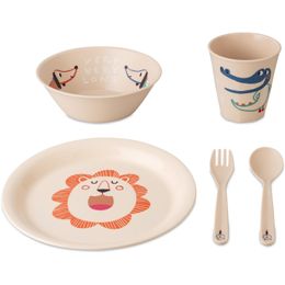 Koziol Kindergeschirr-Set "Very Very at Home", 4 Stk., beige, Geschirr-Sets, (Teller, Schale, Becher, Besteckset), melaminfrei