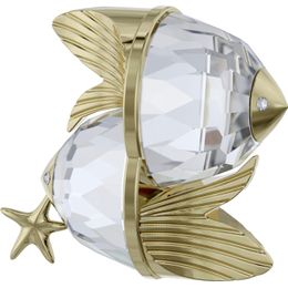 Swarovski Dekofigur "Kristallfigur Sammelfigur Zodiac Fische", B/H/T: 2,3cm x 3,4cm, weiß, Metall, Swarovski Kristall, B:2,3cm H:3,4cm, Dekofiguren,