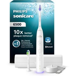 Elektrische Zahnbürste "Series 6500 HX7410/02", weiß, PHILIPS SONICARE, B:17,1cm H:23,2cm T:6cm, Elektrozahnbürsten, mit Andruckkontrolle, 3