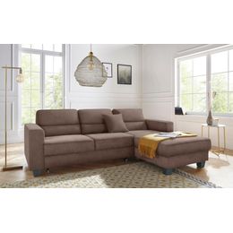 Ecksofa Trendmanufaktur, B:247cm H:85cm T:165cm, braun, Wohnzimmer, Sofas, "Chamber, zeitlos & modern, hoher Sitzkomfort, Breite 247cm, L-Form",