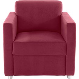 Sit & More Sessel SIT & MORE, B:78cm H:80cm T:83cm, rot, Flachgewebe (100% Polyester);Luxus-Microfaser ALTARA NUBUCK (100% Polyester);Luxus-Microfaser (90%