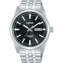 Lorus Kinder Automatikuhr, silber, Armbanduhren, Armbanduhr, Herrenuhr, Mechanische Uhr, Edelstahlarmband, analog, Tag