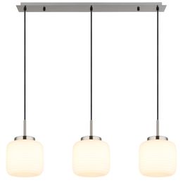 Globo LIGHTING Hängeleuchte "KLADORA", nickel matt, H: 130cm, 1 Stk., Leuchten, Hängelampe Esszimmer-Leuchte Esstischleuchte Wohnzimmer
