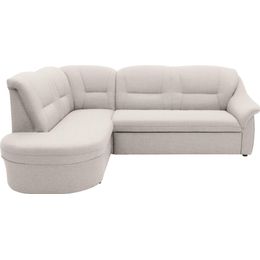 Ecksofa DOMO collection, B:232cm H:88cm T:176cm, beige, 92% Polyester, 8% Nylon, Wohnzimmer, Sofas, "Faenza f&uuml;r kleine R&auml;ume, Stellma&szlig;e 232x176cm,