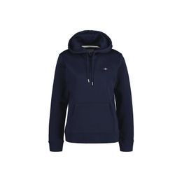 Gant Damen Sweatshirt "Sweatshirt Regular Shield Hoodie", blau, Gr. S, Obermaterial: 78% Baumwolle CO. 22% Polyester PES., Sweatshirts