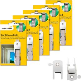 Schellenberg Rollladen-Gurtf&uuml;hrung "Duo f&uuml;r das Rollladensystem Mini", Lochabstand: 43mm, 5 Stk., wei&szlig;, Seilf&uuml;hrungen, inkl. Zugluftdichtung und