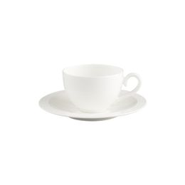 Villeroy & Boch VILLEROY & BOCH Tasse "Kaffeetasse mit Untertasse White Pearl 120 ml wei&szlig;", wei&szlig;, Trinkgef&auml;&szlig;e