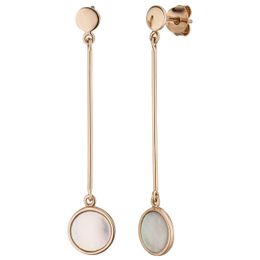 Jobo Damen Paar Ohrh&auml;nger "Ohrringe h&auml;ngend 51 mm lang", Silber 925 (Sterlingsilber)ros&eacute;goldfarben, Silber 925 (Sterlingsilber), Ohrringe